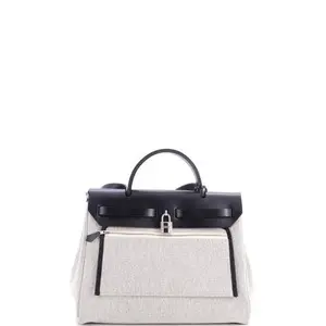 Hermès Herbag Zip Pegase Pop Toile And Leather 31 - Black