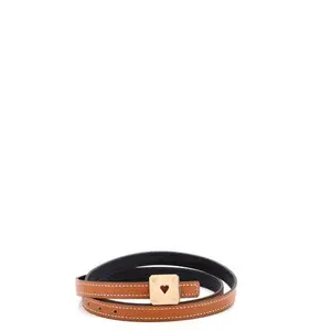 Hermès As De Coeur Reversible Belt Leather Thin - Brown