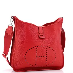 Hermès Evelyne Bag Gen Iii Clemence Gm - Red
