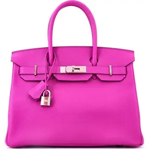 Hermès Birkin Handbag Epsom With Palladium Hardware 30 - Pink