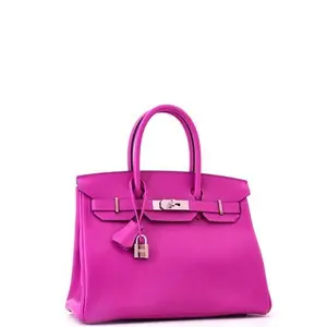 Hermès Birkin Handbag Epsom With Palladium Hardware 30 - Pink