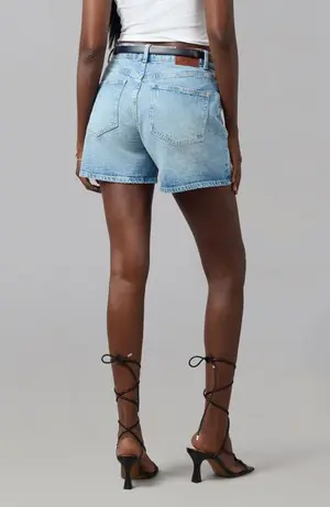 LOLA DENIM Liana High Rise Cut-off Denim Shorts