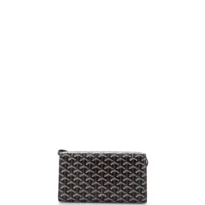 Goyard Monte Carlo Clutch With Strap Coated Canvas Pm - Black