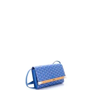 Goyard Monte Carlo Clutch With Strap Coated Canvas Pm - Blue