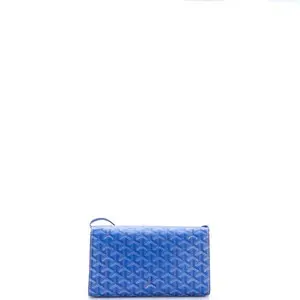 Goyard Monte Carlo Clutch With Strap Coated Canvas Pm - Blue