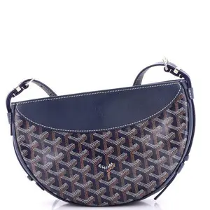 Goyard Hirondelle Shoulder Bag Coated Canvas And Leather - Blue