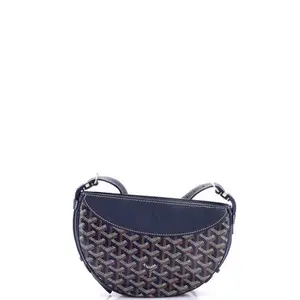 Goyard Hirondelle Shoulder Bag Coated Canvas And Leather - Blue
