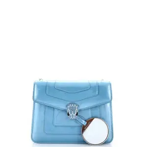 BVLGARI Serpenti Forever Square Shoulder Bag Patent Small