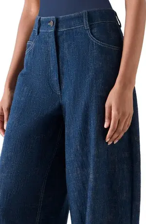 Akris Cropped Barrel Leg Jeans