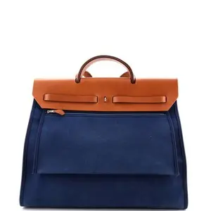 Hermès Herbag Zip Leather And Toile 39