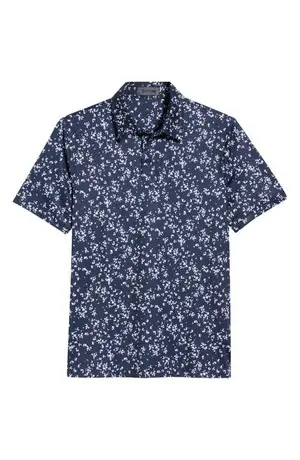 G/fore Wildflower Tech Jersey Polo Shirt - Twilight/snow