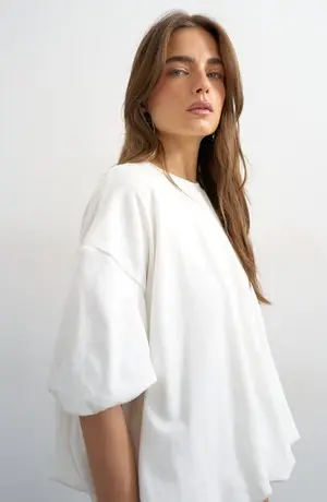 Topshop Bubble Hem T-shirt