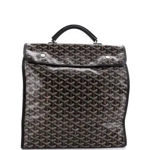 Goyard Saint Leger Briefcase Backpack Coated Canvas - Black