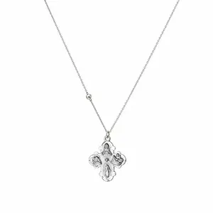 &LIVY Cross Expandable Necklace - Silver