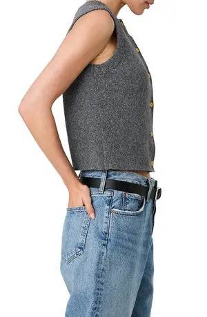 French Connection Aleyna Contrast Button Sweater Tank