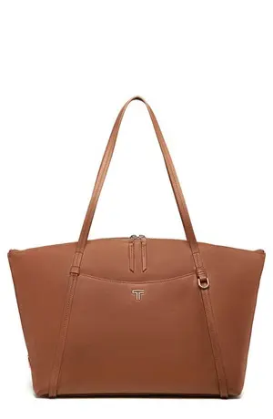 Tumi Q Leather Tote - Sienna