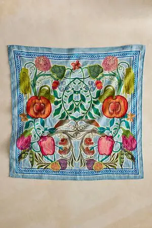 TERRAIN Embroidered Veggies Cotton Bandana