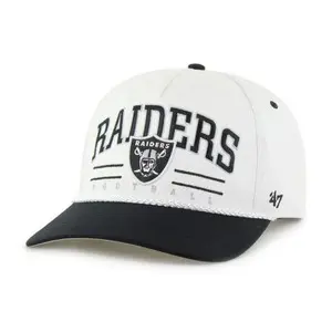 '47 Black Las Vegas Raiders Roscoe Two-toned Hitch Adjustable Hat - White