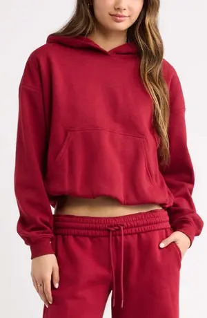 Bp. Bubble Hem Hoodie - Red Cinder