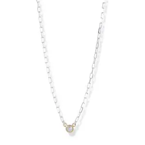 Argento Vivo The Cz Circle Clip Chain Necklace - Gray/yellow