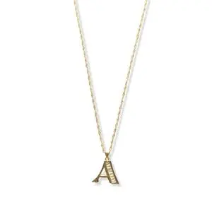 Argento Vivo The Cz Initial Necklace - Gold