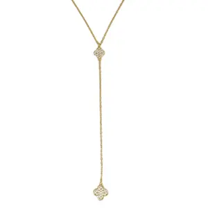 Argento Vivo The Clover Lariat - Gold