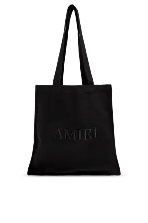 Amiri Cotton Bag With Embroidered Logo - Black