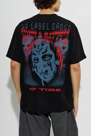 44 LABEL GROUP T-shirt With Printed Logo - Black