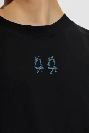44 LABEL GROUP T-shirt With Printed Logo - Black