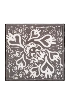 Y3 Silk Scarf With Print