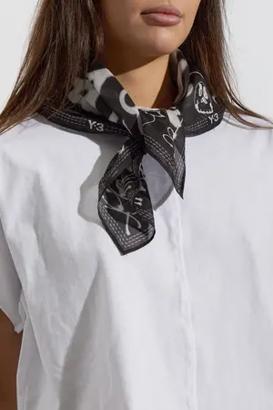Y3 Silk Scarf With Print