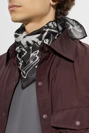 Y3 Silk Scarf With Print
