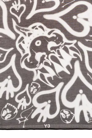 Y3 Silk Scarf With Print