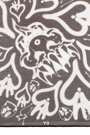 Y3 Silk Scarf With Print