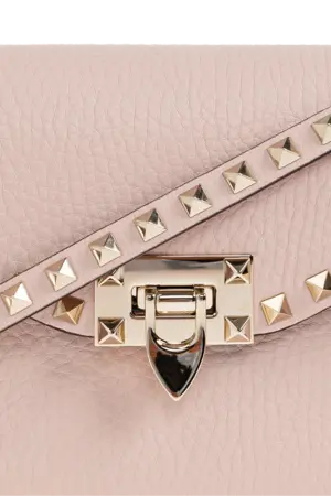 Valentino Garavani Studded Leather Shoulder Bag - Pink