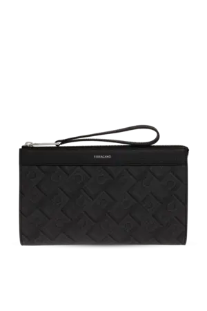 FERRAGAMO Wristlet Pouch - Black