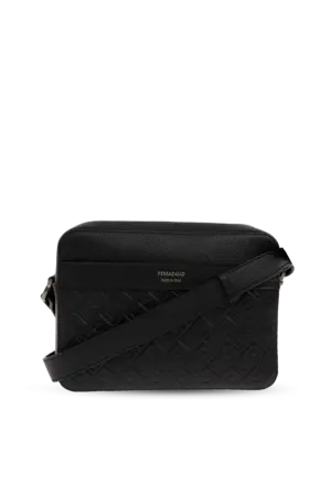 FERRAGAMO Leather Bag With Monogram - Black