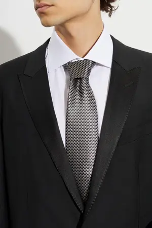 Brioni Silk Tie - Silver