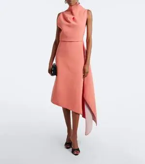 Maticevski Draped Asymmetric Midi Dress - Pink