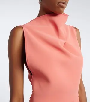 Maticevski Draped Asymmetric Midi Dress - Pink