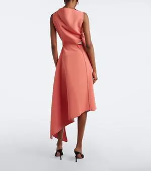 Maticevski Draped Asymmetric Midi Dress - Pink