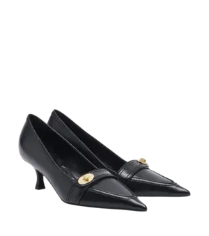 Burberry Cotswolds Leather Pumps - Black