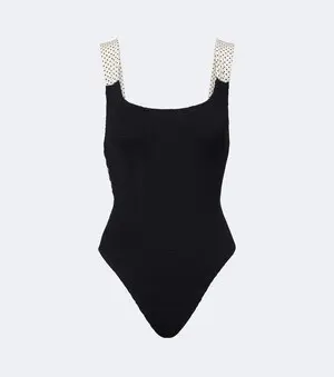 Hunza G Zoe Polka-dot Swimsuit - Black