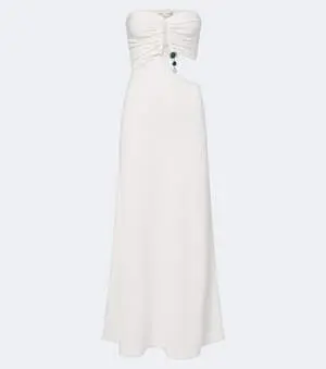 Christopher Esber Embellished Cutout Jersey Maxi Dress - White