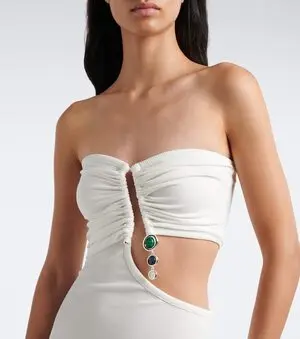 Christopher Esber Embellished Cutout Jersey Maxi Dress