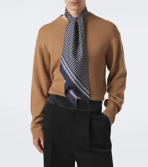 Saint Laurent Silk Jacquard Scarf