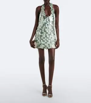 Retrofete Briggs Halterneck Sequined Mini Dress