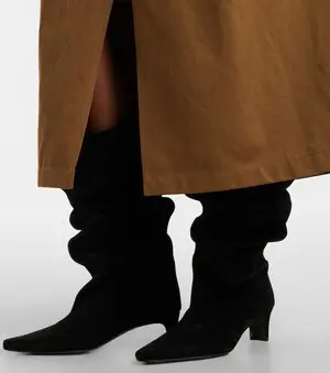 Staud Wally Suede Mid-calf Boots - Black