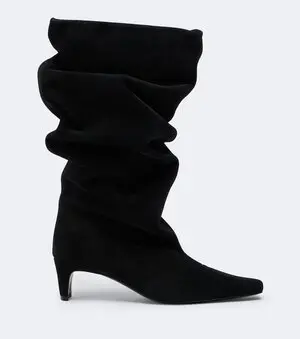 Staud Wally Suede Mid-calf Boots - Black