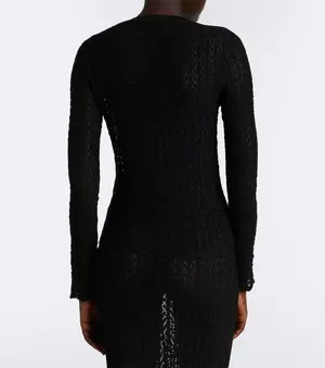 Saint Laurent Semi-sheer Pointelle Top